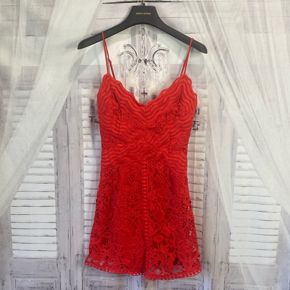 Hello Molly | Dresses | Nwt Red Eyelet Dress | Poshmark